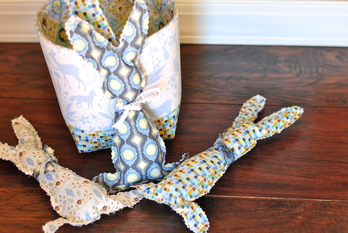 DIY Fabric Easter Basket and Bunnies | Craft Buds